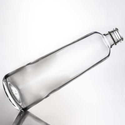 Cina Bottiglia di vetro trasparente Super Flint Round per Gin Rum Vodka Whisky 580ml 1000ml in vendita