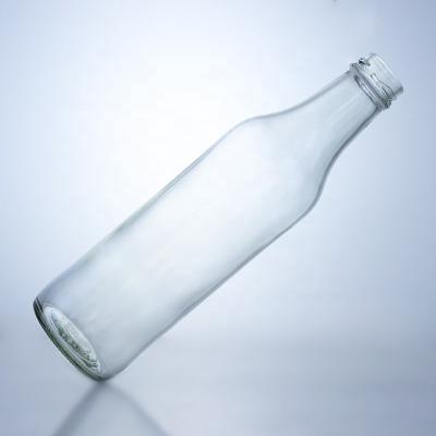 Cina Bottiglia in vetro di whisky e vodka trasparente Unica 650ml di forma speciale con finitura a vite in vendita