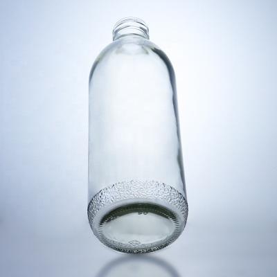 Cina Bottiglie di vetro trasparenti da 1020 ml con tappo a vite e forma unica in vendita