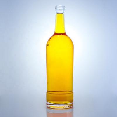 Cina Collare di vetro Bottiglie di vetro vuoto a forma rotonda 750 ml per tequila Brandy Rum Gin Whisky in vendita