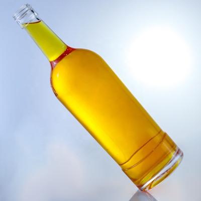 Cina Collare di vetro Bottiglie di vetro vuoto a forma rotonda 750 ml per tequila Brandy Rum Gin Whisky in vendita