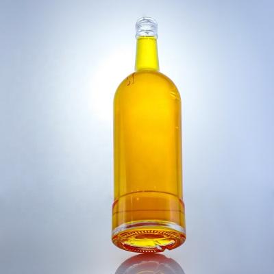 Cina Collare di vetro Bottiglie di vetro vuoto a forma rotonda 750 ml per tequila Brandy Rum Gin Whisky in vendita
