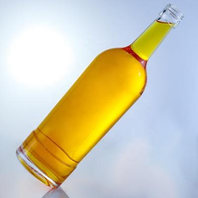 Cina Collare di vetro Bottiglie di vetro vuoto a forma rotonda 750 ml per tequila Brandy Rum Gin Whisky in vendita