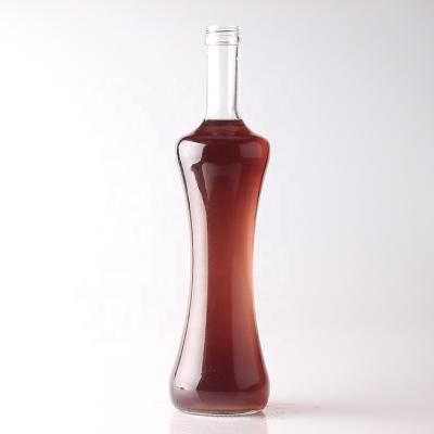 Cina 500 ml 750 ml 1000 ml Bottiglia di vetro per tequila Materiale del corpo trasparente personalizzato in vendita