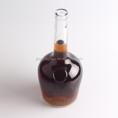 Cina Bottiglie di vetro di pietra a fondo spessa a collo lungo su misura per vodka gin rum champagne in vendita