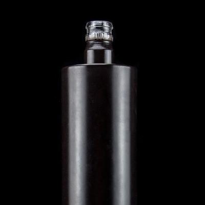 Cina Bottiglia in vetro di whisky vodka 700ml 750ml nero in vendita