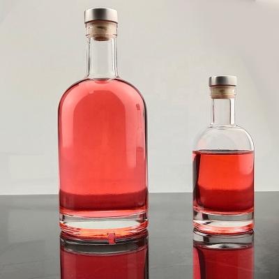 Cina Global Classic Bottle Rotonda 70cl 75cl di vetro per liquori con logo personalizzato in vendita