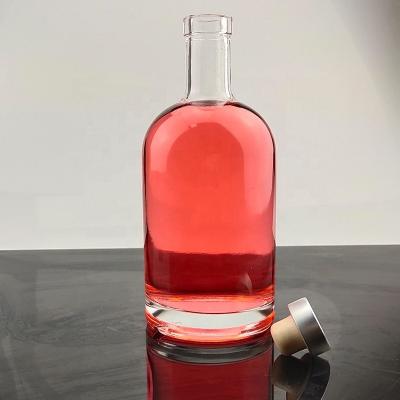 Cina Global Classic Bottle Rotonda 70cl 75cl di vetro per liquori con logo personalizzato in vendita