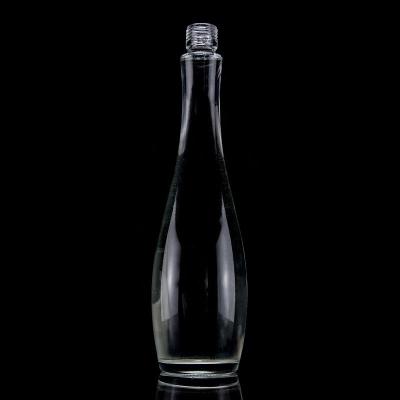 Cina 750ml 75cl Super Flint Teardrop in forma di rum Vodka Whisky Bottiglia di vetro con colletto di vetro in vendita