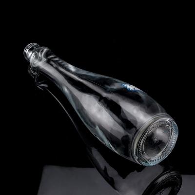 Cina 750ml 75cl Super Flint Teardrop in forma di rum Vodka Whisky Bottiglia di vetro con colletto di vetro in vendita