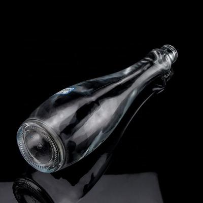 Cina 750ml 75cl Super Flint Teardrop in forma di rum Vodka Whisky Bottiglia di vetro con colletto di vetro in vendita