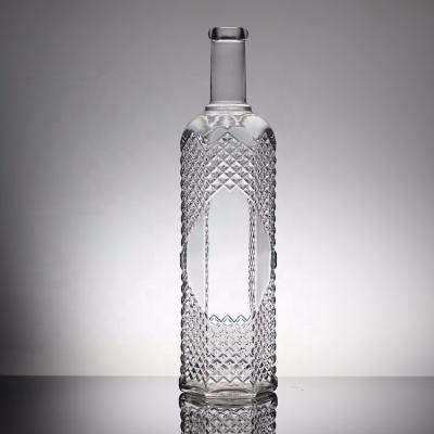 China Garrafa industrial de 750 ml de vidro de cristal com decoração de gelo/pintura/impressão à venda