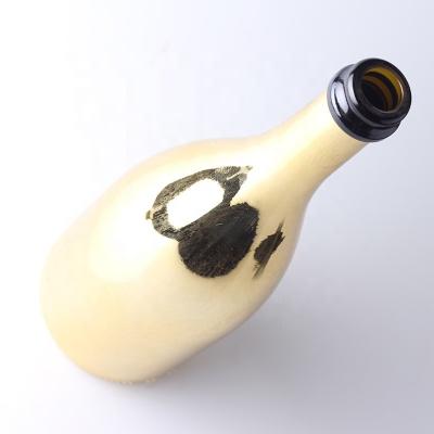 Cina Bottiglie di vetro di champagne d'oro personalizzate con tappo di plastica per materiali di corpo in vetro in vendita
