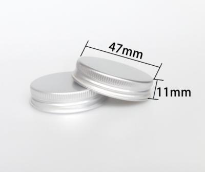 China 47mm*11mm Round Threaded Aluminum Cap Φ 47  Aluminum Cap Cosmetic Cream Bottle Drink Bottle Cap for sale