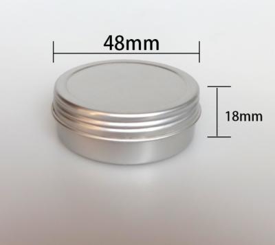 China 25ml 48*18 Threaded Aluminum Box Candle Balm Aromatherapy Lip Balm Cosmetic Cream Trial Sample Box for sale