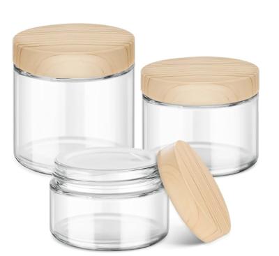 China 5g 10g 15g 30g 50g 80g 100g 200g Glass Cosmetic Jars with Smooth Surface and Various Volumes for sale