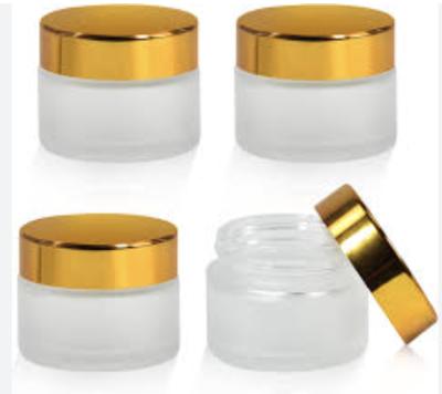 China Glass Cosmetic Jars Round in 5g 10g 15g 30g 50g 80g 100g 200g Volume for Travel-Friendly Cosmetic Packing for sale