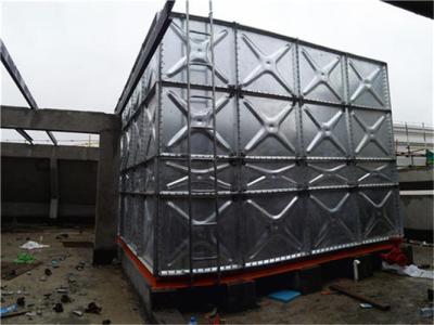 China Cold Pressed Assembled Steel Hot dipped Galvanized Water Tank Residential Water Tank for sale