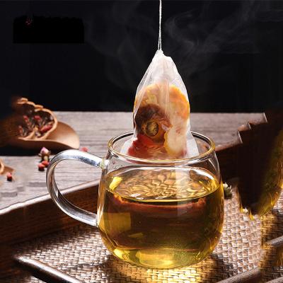 China Biodegradable custom corn fiber empty tea bag with string for sale