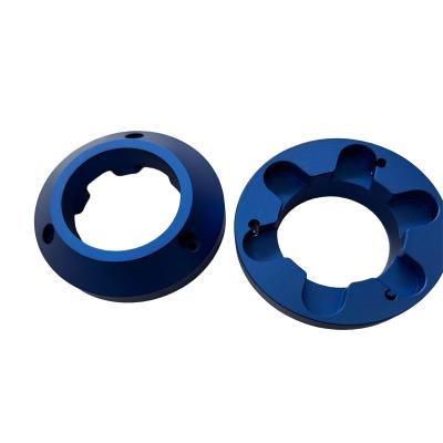 China High Precision Aluminium CNC Turning Parts with Blue Oxidation+Sandblasting for Customized Applications for sale