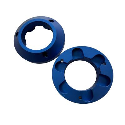China High Precision Aluminium CNC Turning Parts with Blue Oxidation+Sandblasting for Customized Applications for sale