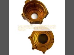 Customized Size CNC Turning Milling Parts and CNC Machined Components with Gold Oxidation Surface Treatment