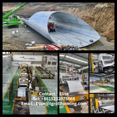 China Drainage Culvert Pipe production line, Assembled corrugated steel pipe machine, Long span culvert plate machine for sale