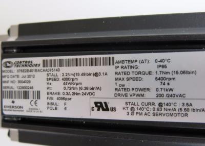 China 075E2B401BACAA075140 Nieuwe originele servo aandrijving Emerson In Box Te koop