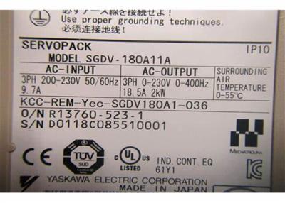 중국 야스카와 SGDV-180A15A AC 서보 앰플리퍼 200V 2000W 모델 새 팩 판매용
