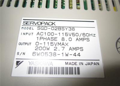 Cina Il servo industriale elettrico determina il servo SGD 02BSY38 del regolatore di Yaskawa in vendita