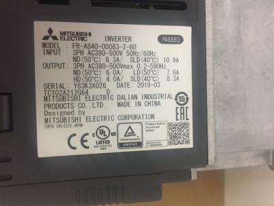 中国 三菱可変的な頻度インバーターFR-A840-00083-2-60はFR-A740-2.2K-CHTを取り替えます 販売のため