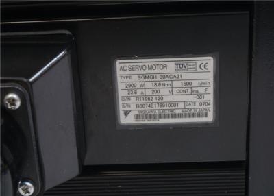 China Small AC Induction Servo Motor YASKAWA SGMGH-30ACA21 UTSIH-B17CK Black Color for sale