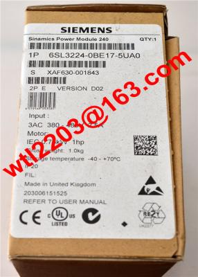 SIEMENS SINAMICS G120 Inverter 3AC 380-480V 0.75KW 6SL3224-0BE17-5UA0