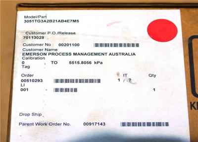 China Rosemount 3051TG In-Line Pressure Transmitter 3051TG3A2C21AB4M5K5   -14.7 to 800PSI for sale