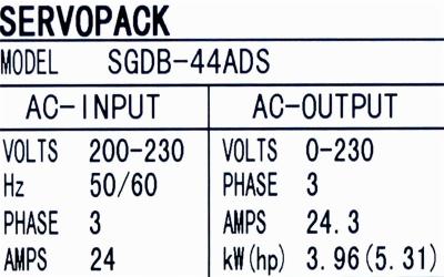 中国 新しい元のYaskawaのサーボ アンプ3.96KW AC servoはSGDB-44ADSを運転します 販売のため