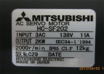 Chine SÉRIE industrielle du moteur servo HC de HC-SF202 2KW Mitsubishi à vendre