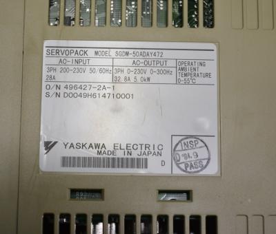 Chine Le servo électrique industriel de ServoPack Yaskawa 5.0KW conduit l'entrée 28A SGDM-50ADAY472 à vendre