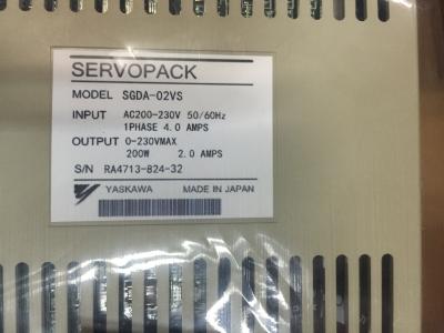 중국 Yaskawa AC 산업 자동 귀환 제어 장치 모터 SGDA-02VS 200W 200Volt 3000RPM 판매용
