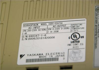 中国 Yaskawa 200Wは1pHサーボ ドライブ50/60HZ SGDS-02A75A自由なShipiingを入れました 販売のため