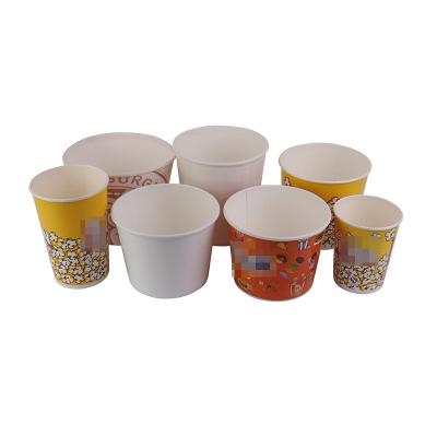 China Food Grade Disposable Paper Food Buckets Popcorn Bucket 150oz Fried Chicken Barrel for sale