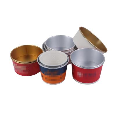 China Gold Foil Disposable Paper Bowl Packing Box Aluminum Foil Takeaway Bowl for sale