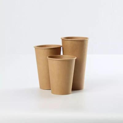 China De hete Koude PE van de Drank Enige Muur Deklaag haalt Biologisch afbreekbare Kraftpapier het Document van 8oz Koppen weg Te koop