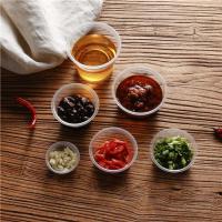 China Disposable Plastic Multiple Specifications Hinged Mini Sauce Cup With Lid for sale