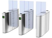 Quality Smart RFID Pedestrian Barrier Gate Arc Shaped Automatic Systems Turnstiles for sale