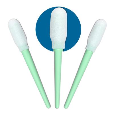 Quality Polypropylene Cleanroom Products Esd Sponge Head Green Plastic Handle Foam Swab for sale
