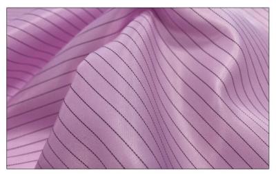 Quality 5mm Strip Esd Clothing Material Grid / Streak Cleanroom Fabric Carbon Fiber for sale