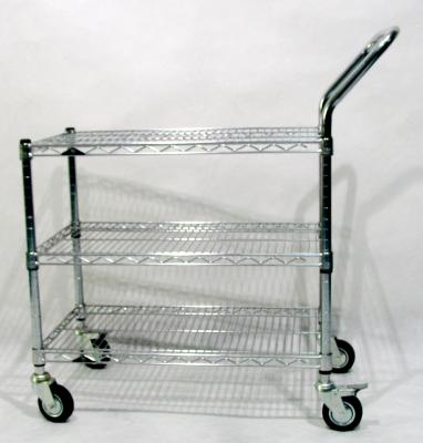 China 200KG Load 3" Casters Anti Static ESD Chrome mesh trolley for sale