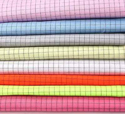 China 5mm Grid ESD Fabric, Polyester & Carbon Fiber Conductive Yarn, Anti-static Lint-free, with Cleanroom Coating for sale