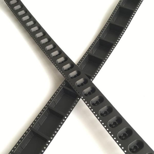 Quality Black Embossed Carrier Tape for SMT Resistor Capacitor and LED Components for sale