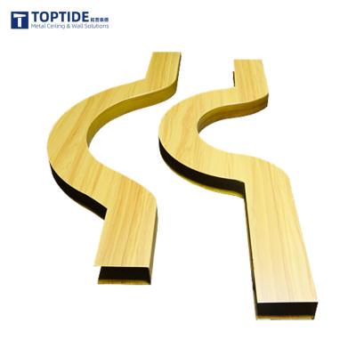Cina Soffitto di alluminio lineare artistico del deflettore di Wave dei materiali della decorazione del metallo per l'ufficio in vendita